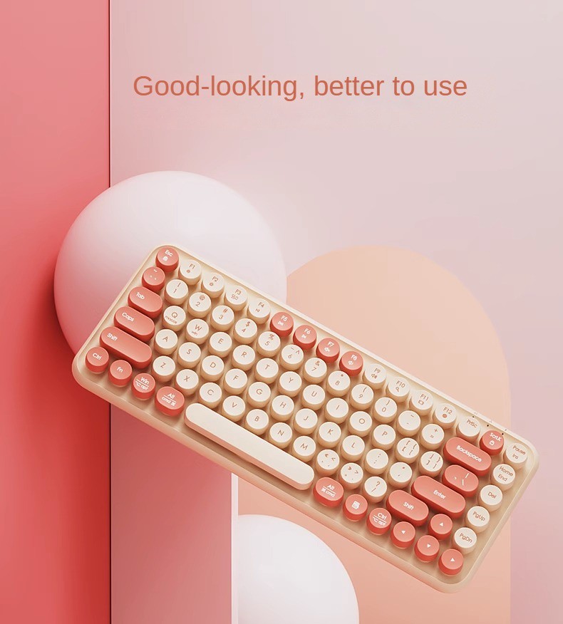 BOW wireless keyboard and mouse set boys and girls mute office USB 2.4g ...