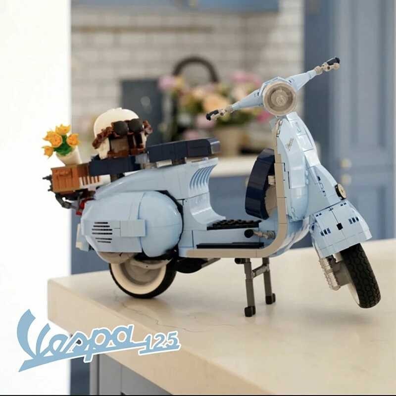 NEW Roman Holiday Vespa 125 MOC 10298 Famous Motorcycle MOTO Assembled ...