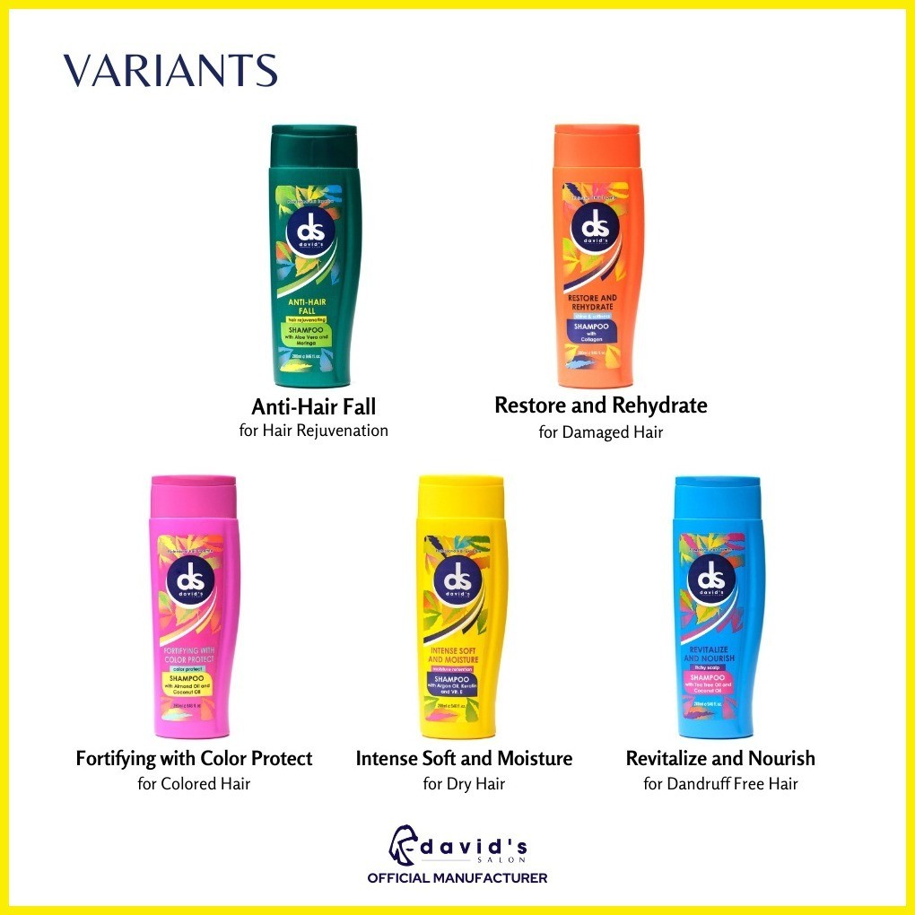 ⭐ David's Salon Restore and Rehydrate Shampoo for Damaged Hair (280 ml ...