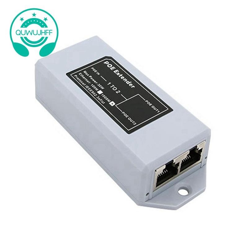 1 to 2 Port POE Extender POE Extender for NVR IP Camera POE Extend 100 ...