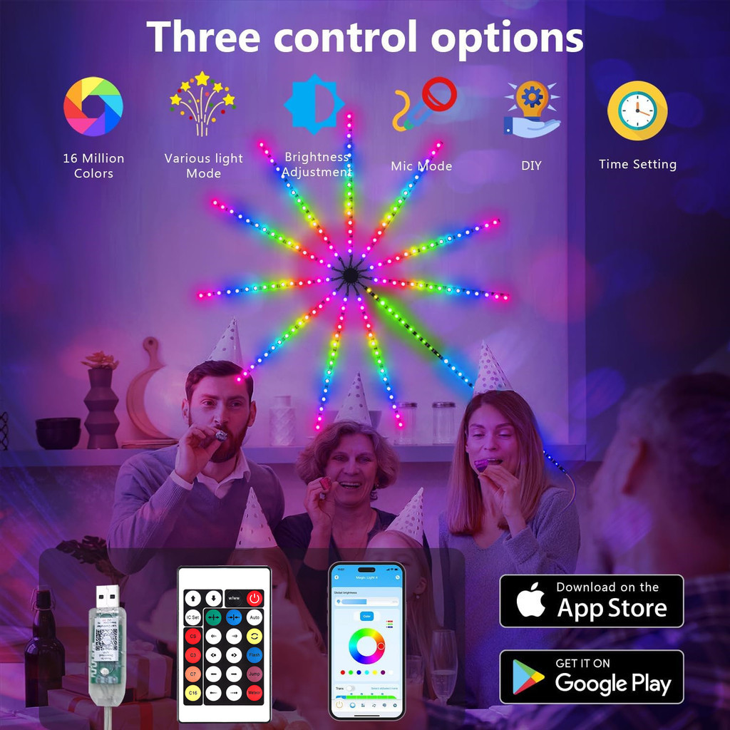 LED fireworks Fairy Lights Christmas lights outdoor Decorations for ...