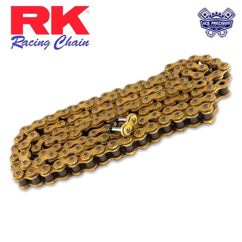 RK CHAIN & SPROCKET SET R15 V3/ MT15/ XSR155 #428 LIGHTENING HOLE GOLD ...