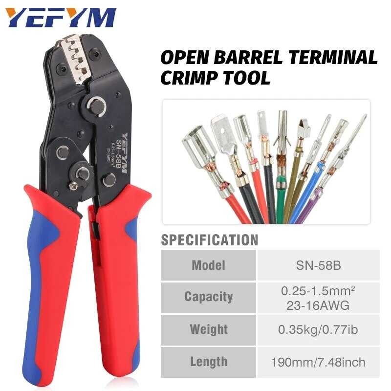 Open Barrel Crimping Tool Sn-58B 23-16 AWG /0.25-1.5Mm², Dupont Molex ...