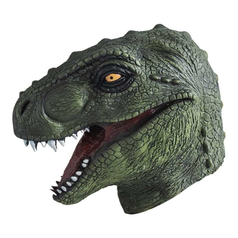 Full Drago Face Latex Horror Diosaur Headgear Dio Mask Party Hallowee ...