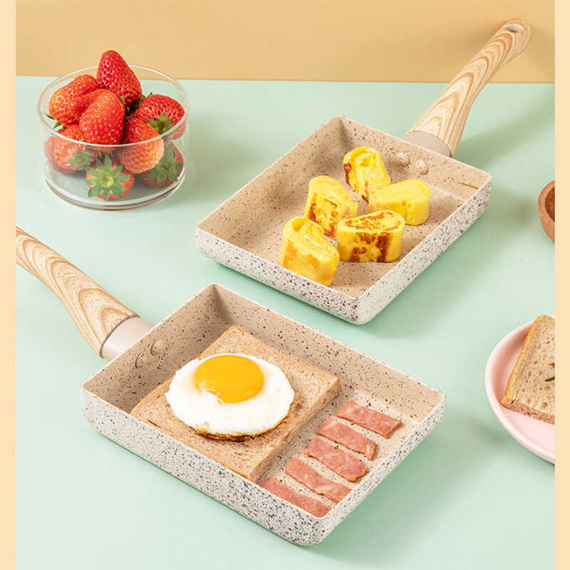 Japanese Frying Tamagoyaki Omelette Non-Stick Pan Egg Roll Pancake ...
