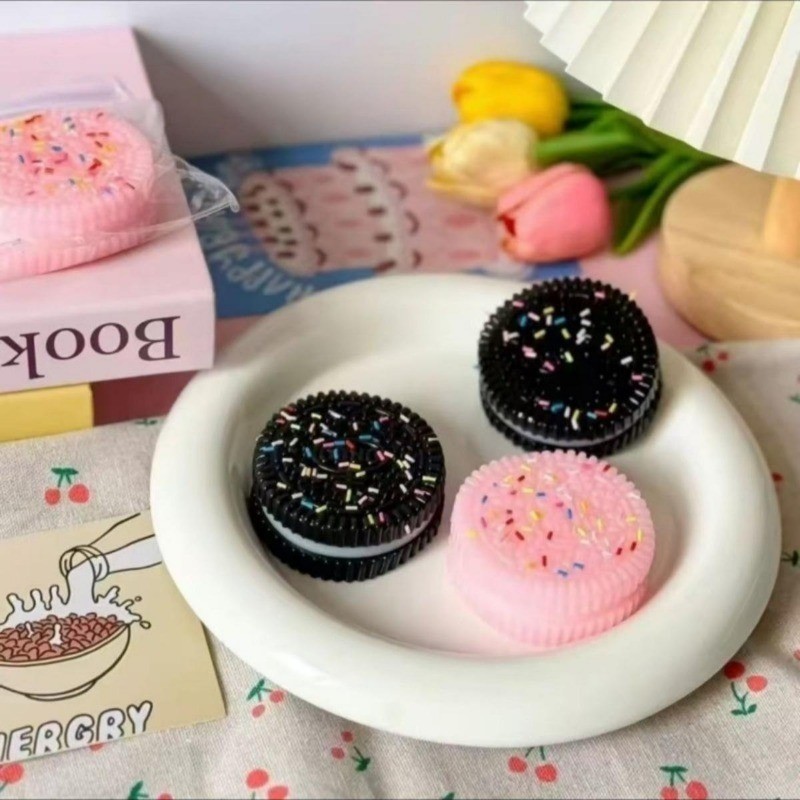 Cartoon Oreo with Sugar Squishy Toys Food Soft Stress Release Squeeze ...