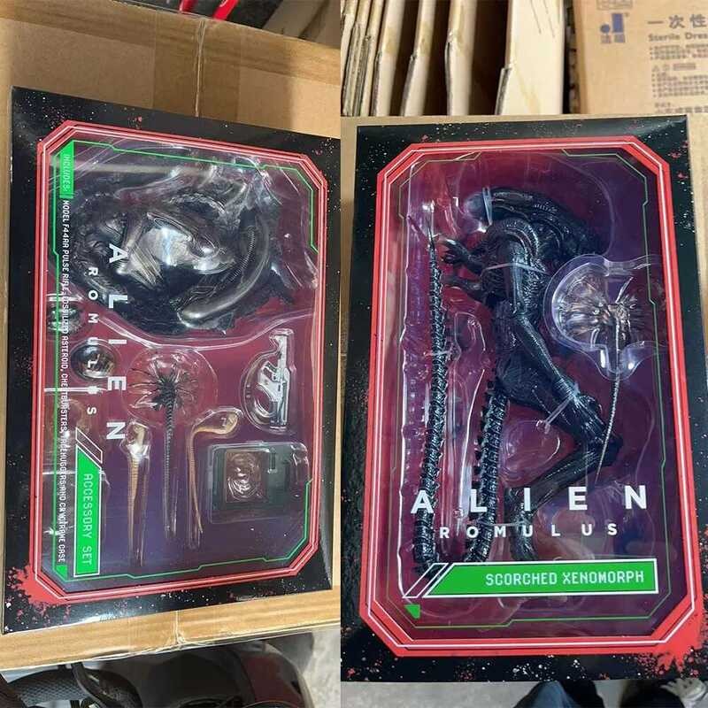 NECA Ang Alien: Romulus Faceher Ultimate Scorched Xenomorph And ...