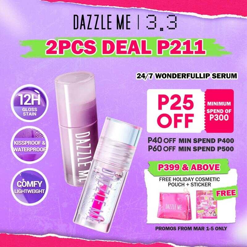 DAZZLE ME 24/7 Wonderfullip - Care Nourishing Serum Balm Treatment Gloss Topper Shine Lip Oil ...