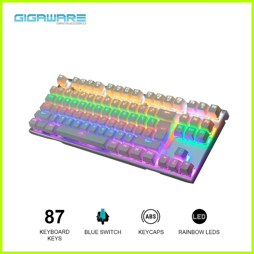 ∫ ∧ Gigaware K28 Limited Edition Blue Switch Mechanical Keyboard ...