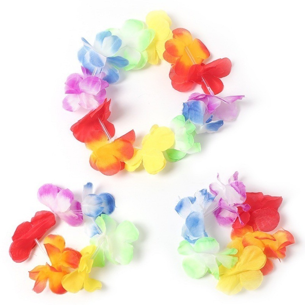 Hawaiian Luau Leis Necklaces Bracelets Headbands Tropical Hibiscus ...