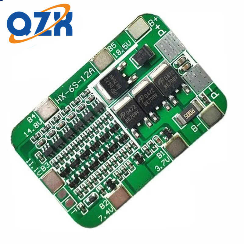 5pcs/lot 6S 12A 24V PCB BMS Protection Board For 6 Pack 18650 Li-ion Lithium Battery Cell Module ...