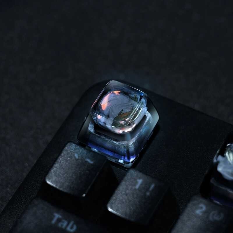 Handmade Pond Fish Artisan Resin Keycaps ESC Keys DIY Mechanical ...