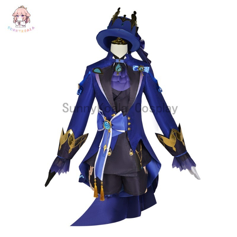 Genshin Impact Focalors Cosplay Furina Full Set Costume Fontaine Black ...