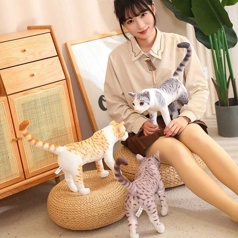 Super Stuffed Toy Soft Adorable Cat Plush Toy Non-Deformable Stuffed ...