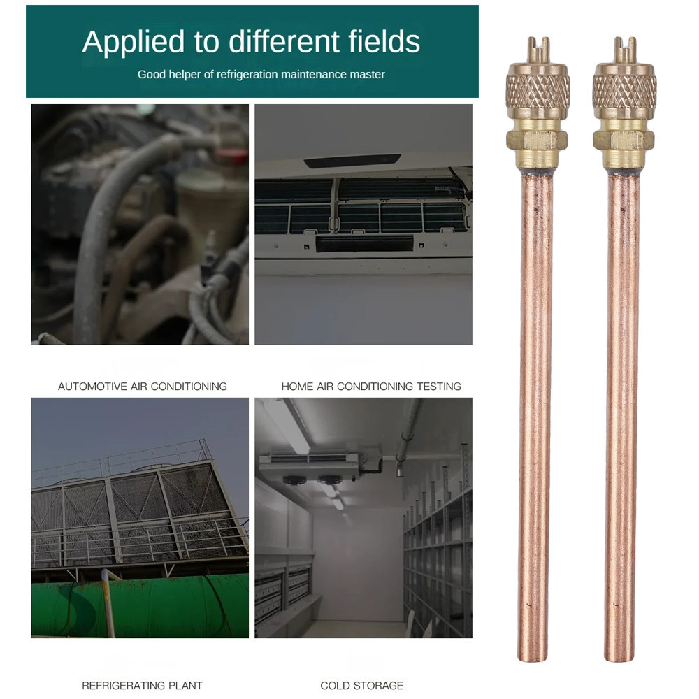 2 Pcs/ Kit Convenient Replaceable Refrigeration System Charging Valve ...