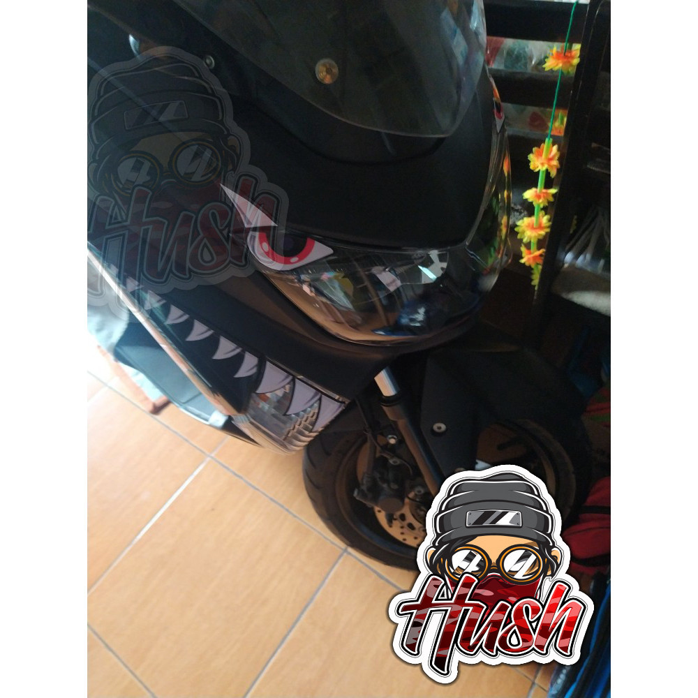 § Nmax Shark teeth sticker v1 (front both sides left & right) with free ...
