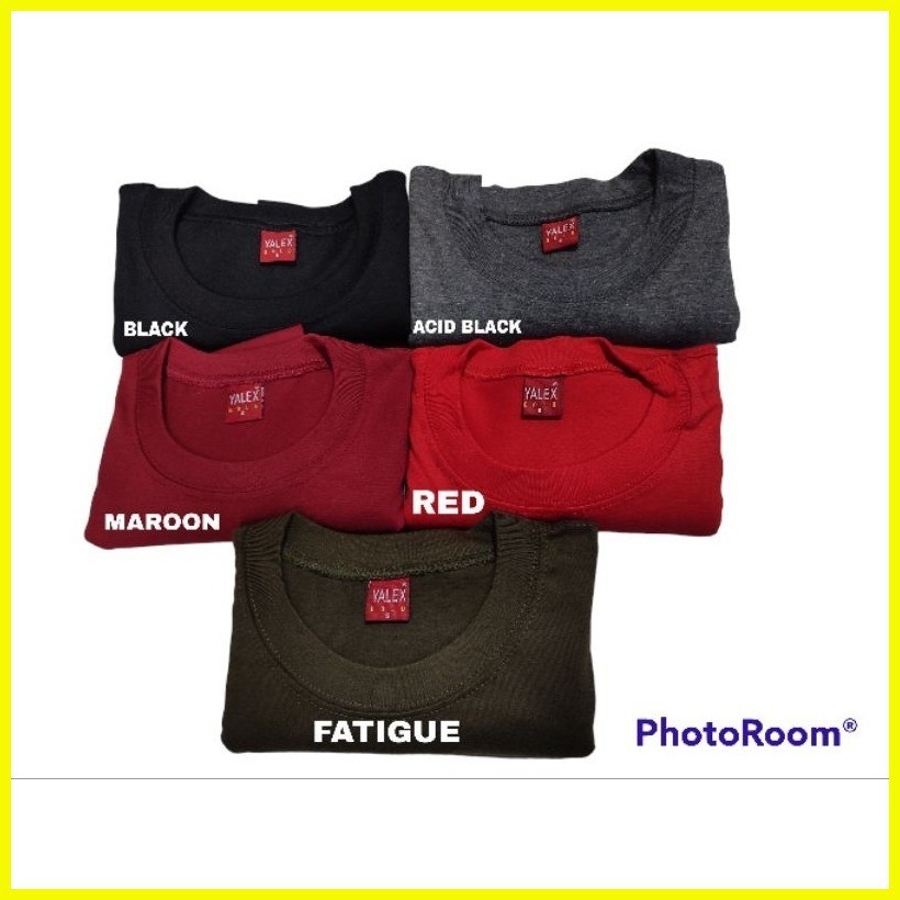 ORIGINAL YALEX Plain T Shirt for Men and Women ACID BLACK MAROON RED ...