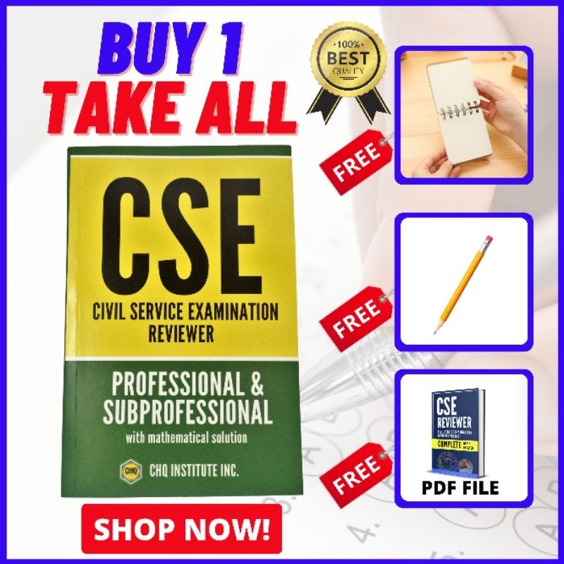 ∇ CSE REVIEWER for 2024/ Civil Service Examination Reviewer | Shopee ...