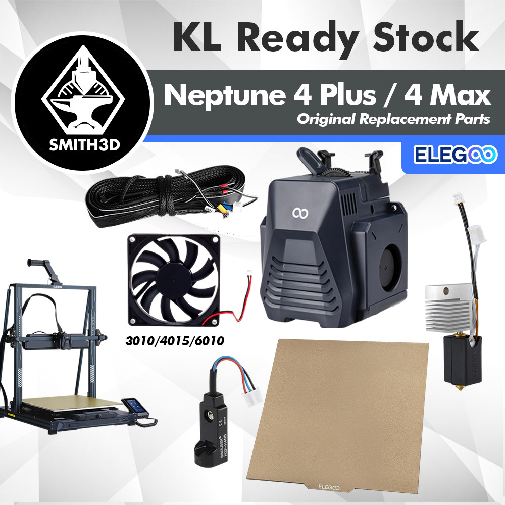 Elegoo Neptune 4 Plus / Neptune 4 Max Spare Parts Replacement Neptune 4 Max Full Extruder Hotend ...