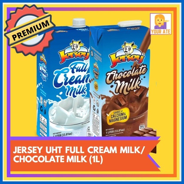Jersey UHT Full Cream Milk - Original/ Chocolate Flavor (1L) | Shopee ...