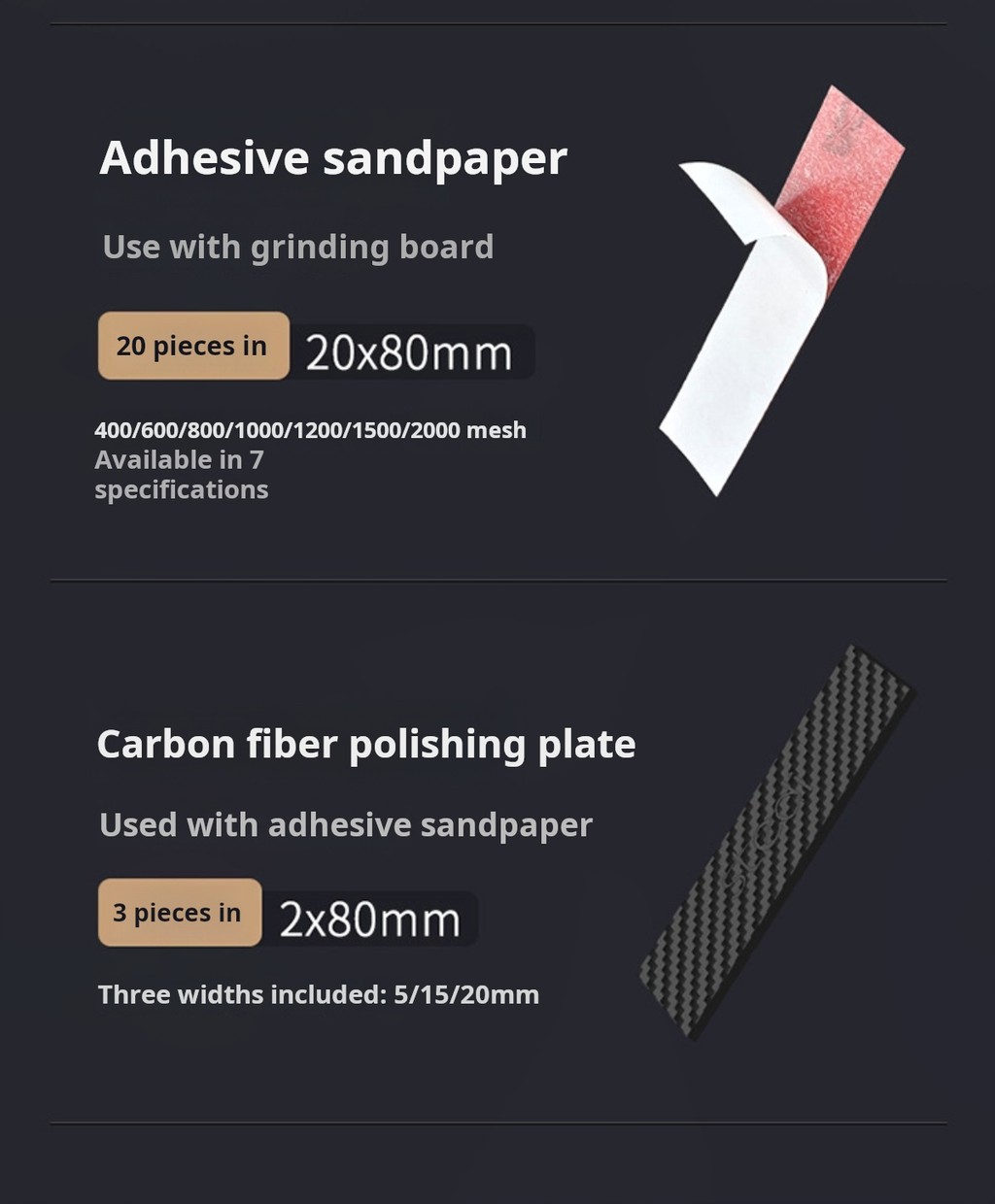 Carbon Fiber Sanding Board Specialized for Gundam Gunpla GK DIY Model ...