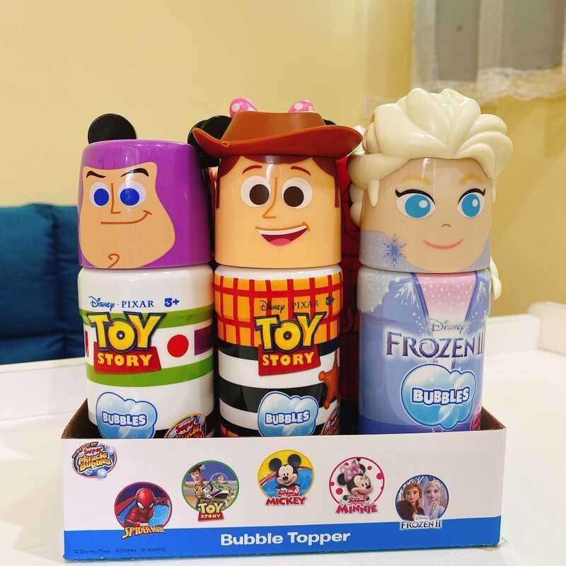 ble blowing toy Disney Frozen Elsa produces large amounts of colorful ...