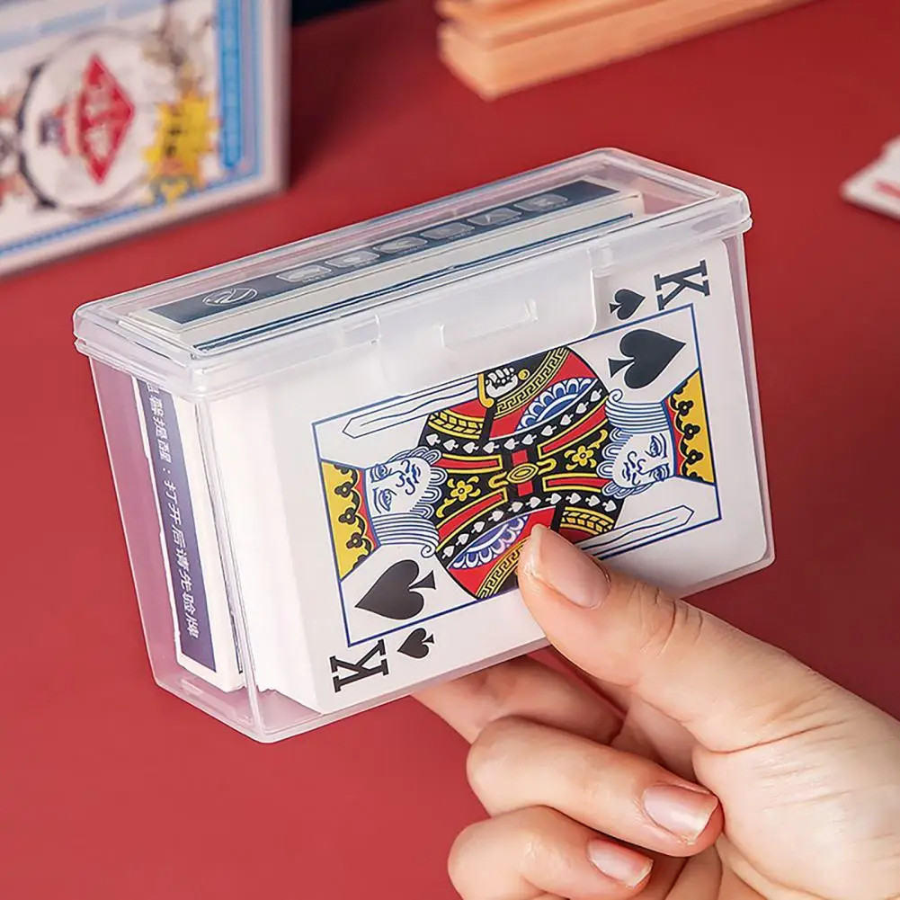 Transparent Plastic Poker Card Boxes Playing Cards Container Storage ...