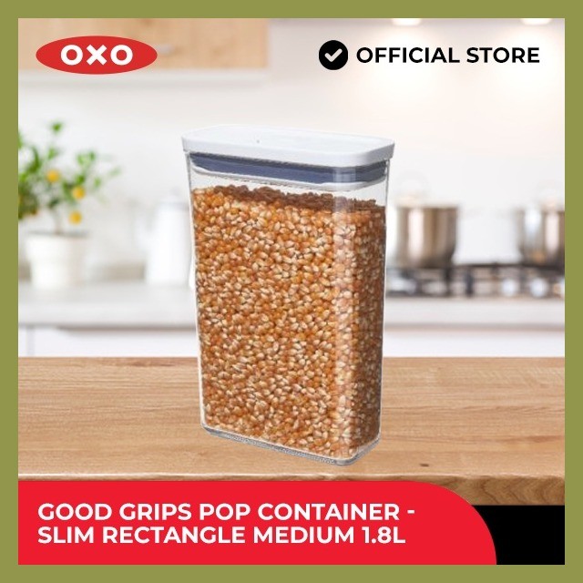 ☢ OXO Houseware Good Grips POP Container Slim Rectangle (1.8L) | Shopee Philippines