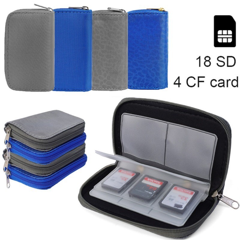 [Hot] 22 Slots Nylon Card Organizer Bag / Universal Memory Card Storage ...