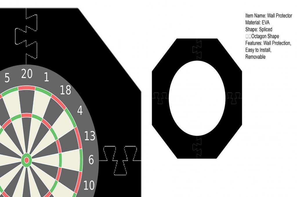 SPM Spliced Dart Board Protection Ring Dart Board Wall Protection Ring ...