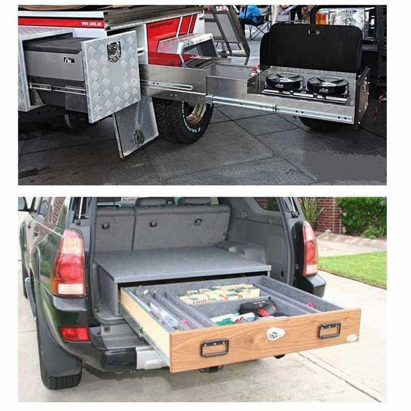 Pair Heavy 1 Duty Drawer 120Kg Load Capacity Side Mount Full Extension ...