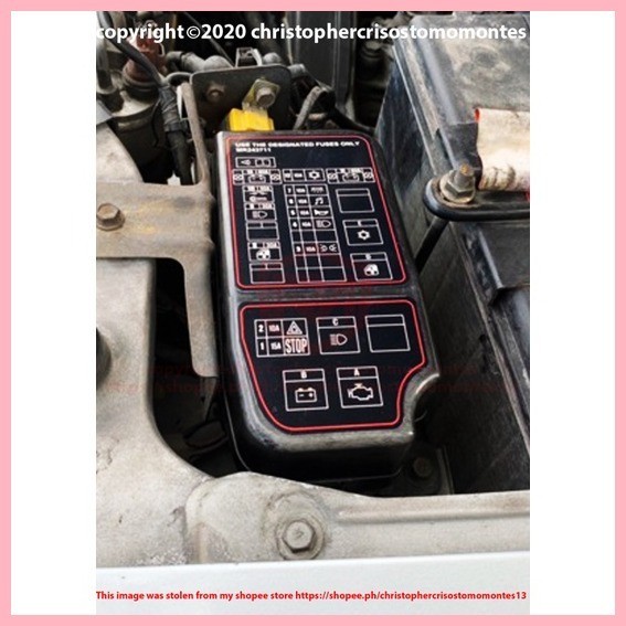 Mitsubishi Adventure Fusebox Fuse box STICKER Label Diagram (Heavy duty ...