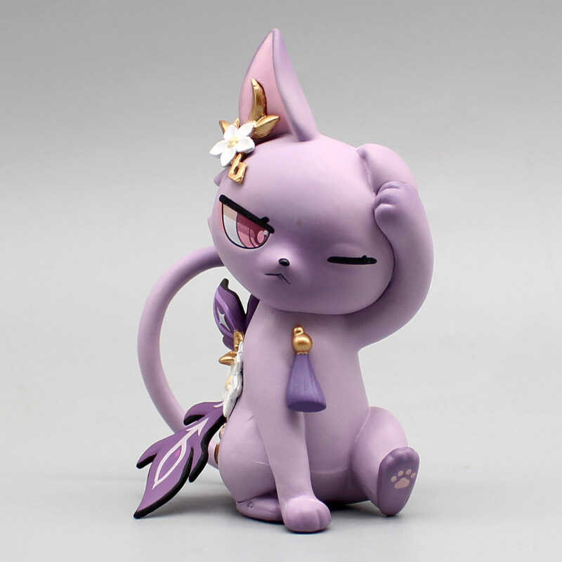 10Cm Genshin Impact Yae Miko Keqing Zhongli Cos Cats Manga Anime Action ...