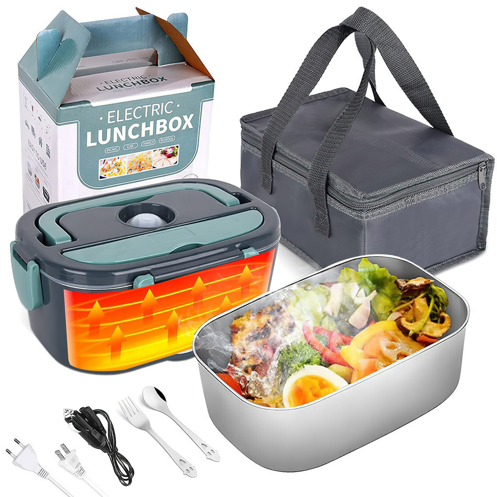 Household Car Electric Lunch Box Food Grade Stainless Steel Heating ...