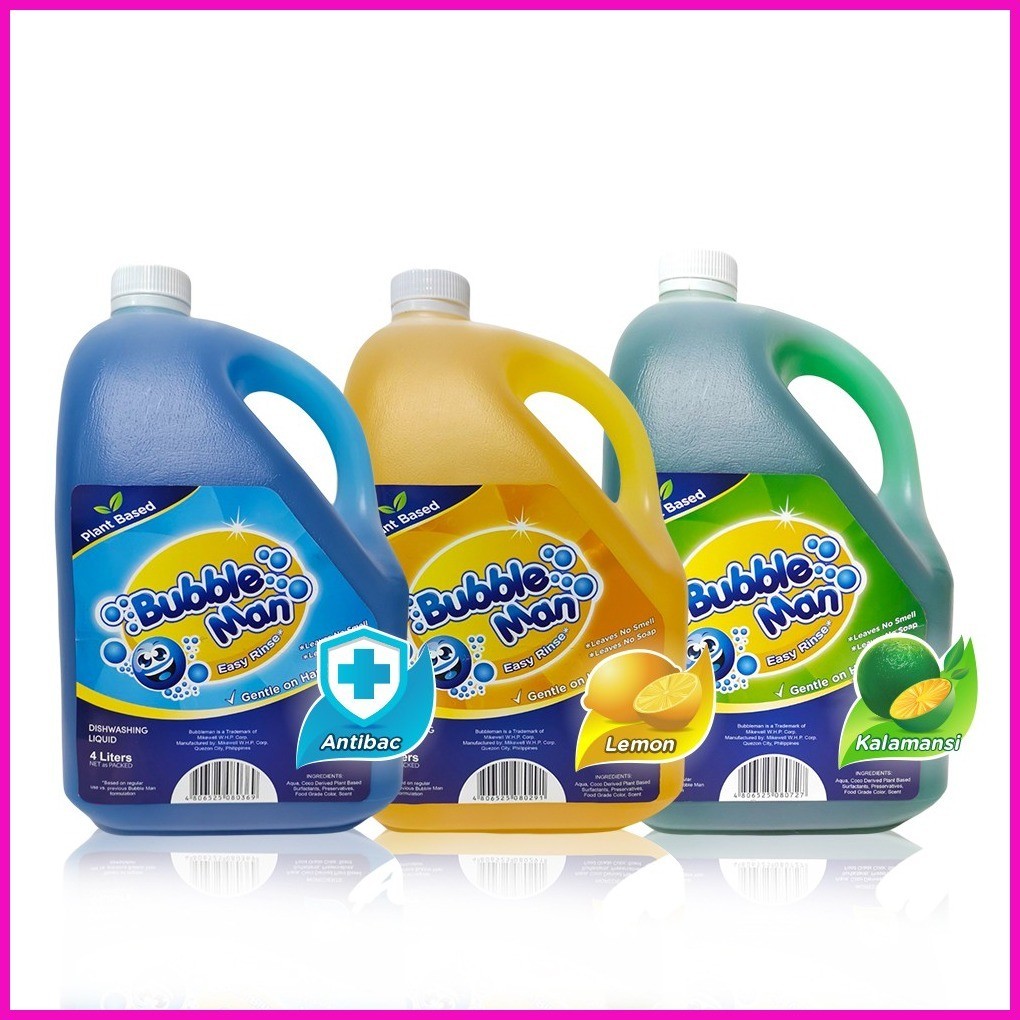 ∏ Bubbleman Dishwashing Liquid 4 Liters X Plant Based - DWL Lemon ...