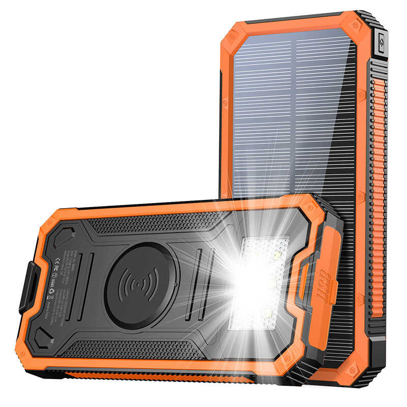 Tik Outdoor Waterproof Wireless Solar Bank 20000mAh Fast Charging ...