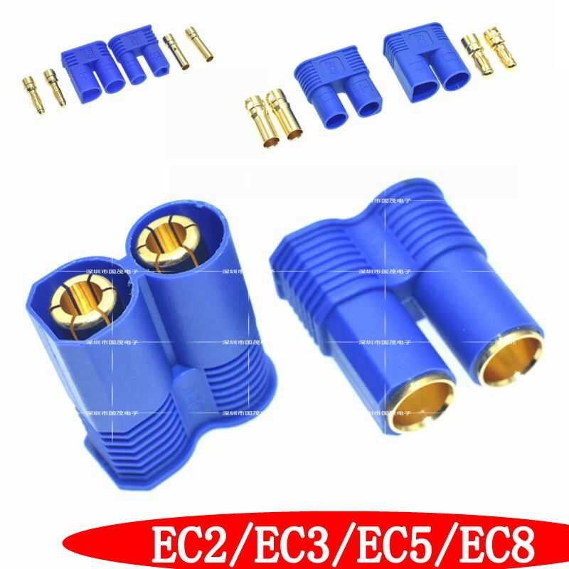 Weldable EC5 model aircraft 5mm EC3 EC8 banana plug high current 100A power battery | Shopee ...