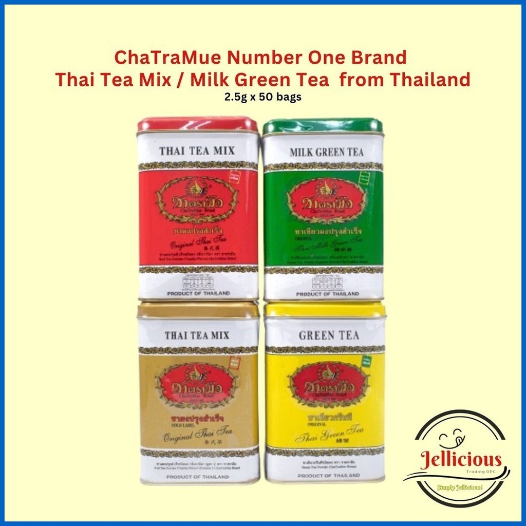 ChaTraMue Cha Tra Mue Number One Brand Thai Tea Mix / Milk Green Tea 2 ...