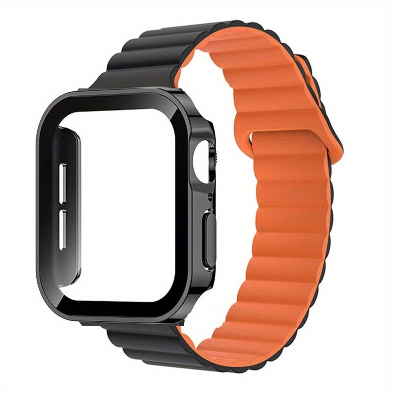 Magnetic Watch Band+PC Case For Apple Watch Series 10 Ultra 9 8 7 Se 6 ...
