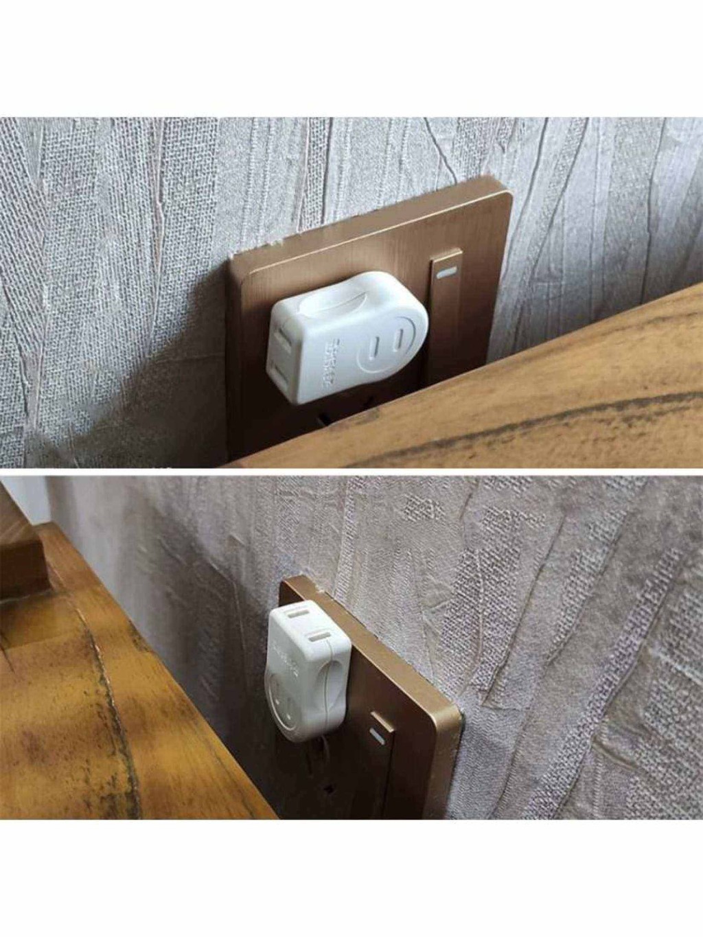 Power Extension Adapter 2-Prong 2 Outlets 90 Degree Angled Plug Adapter ...