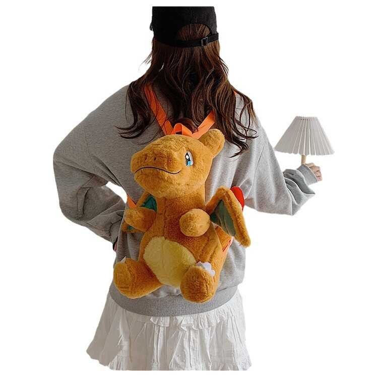 Pok é mon Fire Dragon Plush Cartoon Backpack for Girls Cute Kuromi ...