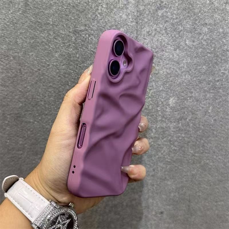 Luxury Solid Color Frosted Water Ripple Shockproof Phone Case for ...