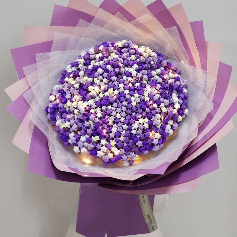 Star Origami Bouquet Crafts Handmade DIY Creative Bouquet Star Bouquet ...