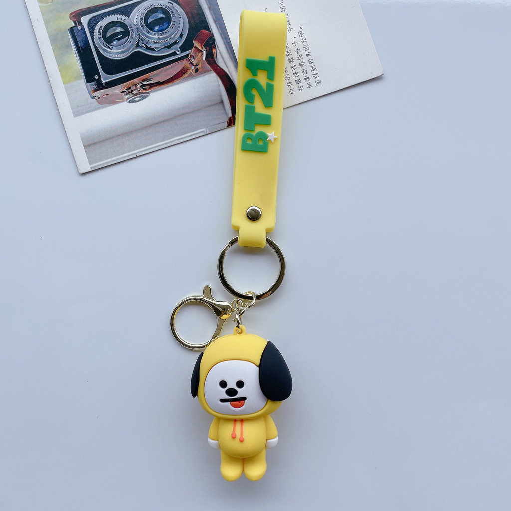 BT21 Baby Keychain Chimmy Cooky Koya Tata Mang Rj Shooky Cute Mini ...