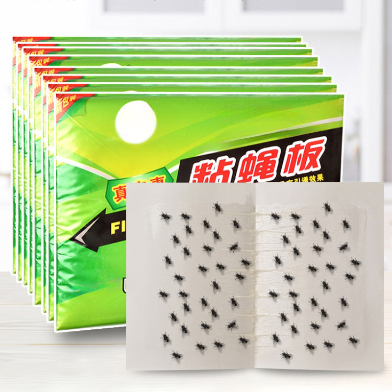 10 Sticky Fly Boards White Glue Sticky Mosquito Sticky Fly Paper Fly ...