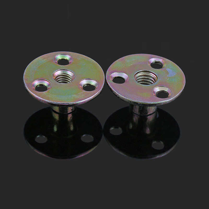 Plate On Plywood Lron Furniture Sofa Foot Lock Gaanized Three-hole Nut M6 M8 M10 2pcs | Shopee ...