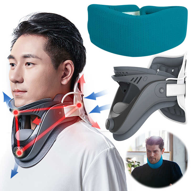 Massage Ergonomic Neck Stretcher Adjustable Neck Brace Gamit Ang Airbag ...