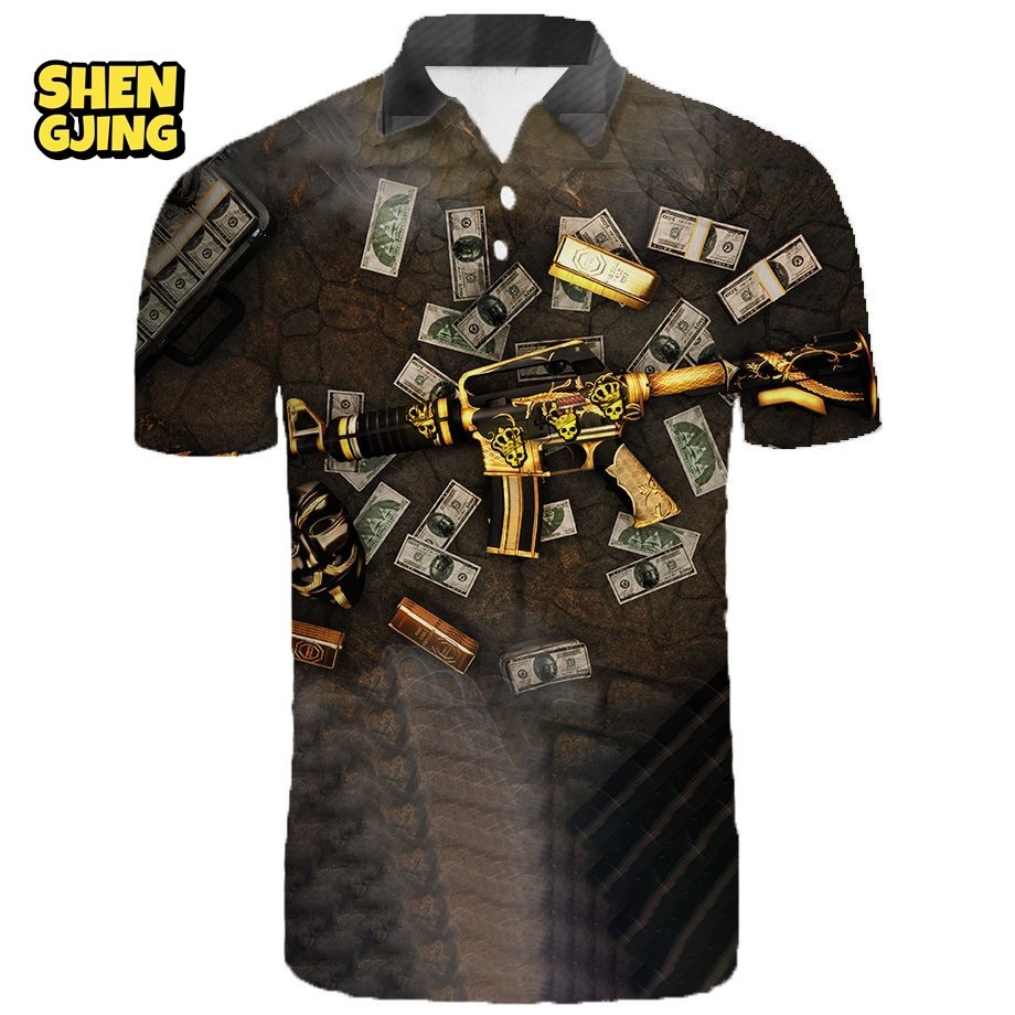SECURITY officer M4A1 BLACKFULL SUBLIMATION HIGH QUALITY POLOSHIRT ...