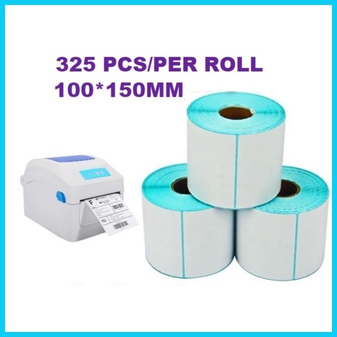 A6 Thermal Sticker Waybill Sticker Barcode Paper Roll (100mmx150mm ...