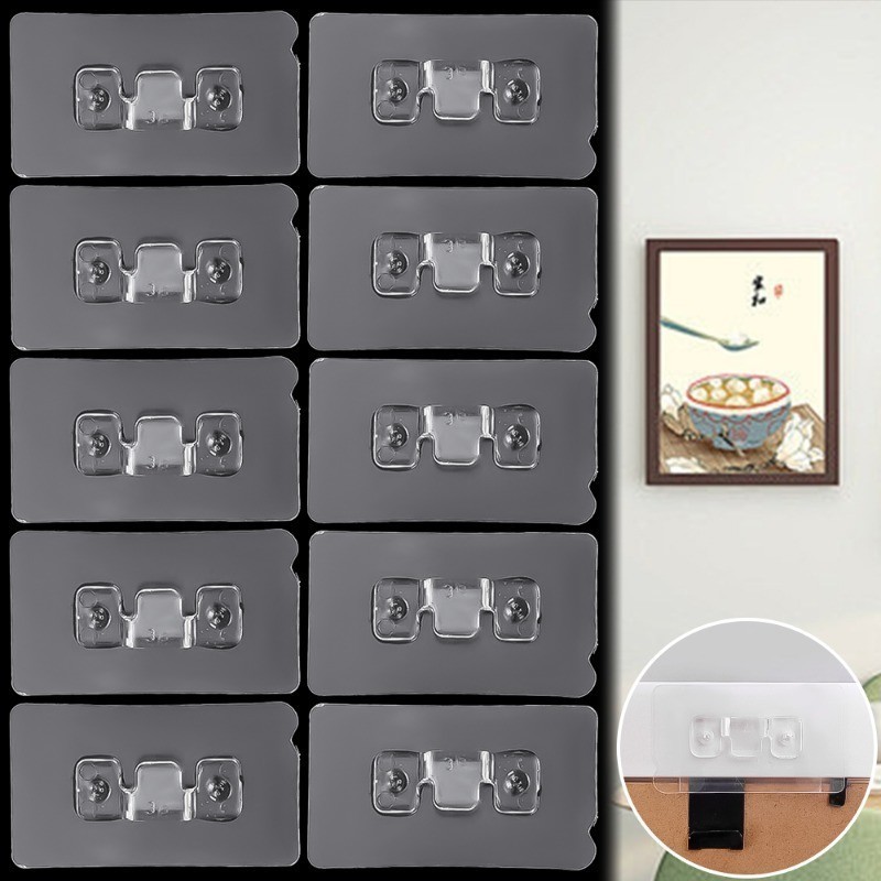 Punch-Free Wall Picture Stickers Holder - Kitchen Bathroom Storage ...